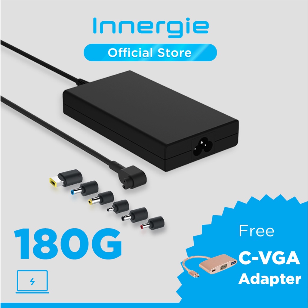 Innergie T18 Adapter สำหรับโน้ตบุ๊คเกมมิ่ง 180 วัตต์ (แถมฟรี C-VGA ...