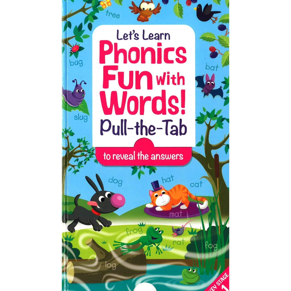 Let's Learn Phonics Fun With Words! - Pull The Tab Maths หนังสือเด็ก ภาษาอังกฤษ ปกแข็ง #80617 [X ...