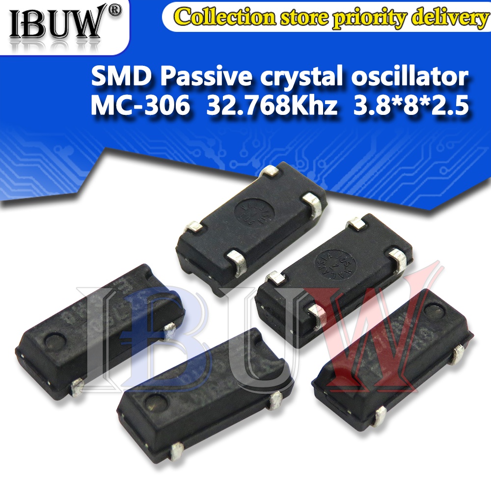 ออสซิลเลเตอร์คริสตัล SMD 32.768K 4P 32768 12.5PF MC-306 MC306 3.8 * 8*2.5 32.768Khz 10 ชิ้น ...