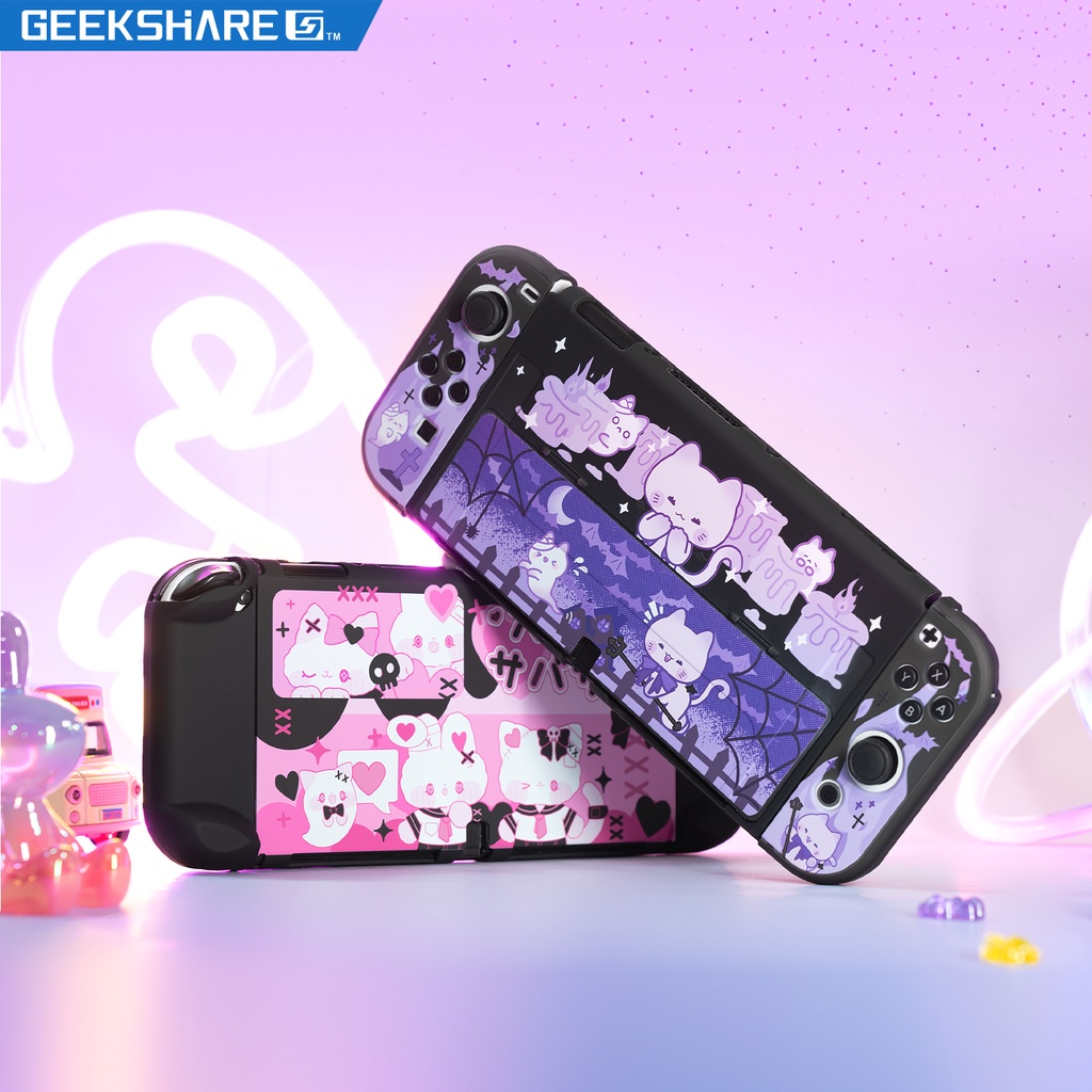 Geekshare PinkHolic เคสป้องกัน สําหรับ Nintendo Switch OLED | Shopee Thailand