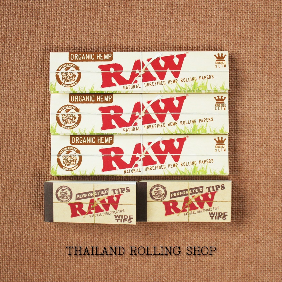 ชุดสุดคุ้ม กระดาษมวน+ก้นกรอง RAW Organic KSS Set 110 มม สินค้าแท้ 100% ...