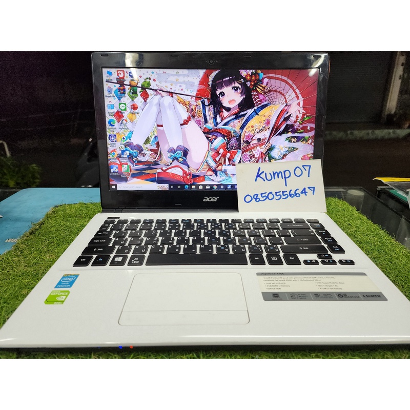 ขาย Notebook Acer Aspire E1-410G Celeron N3520 RAM 4 HDD 500 มือ2 สภาพดี มีการ์ดจอ 3900 บาท ครับ ...
