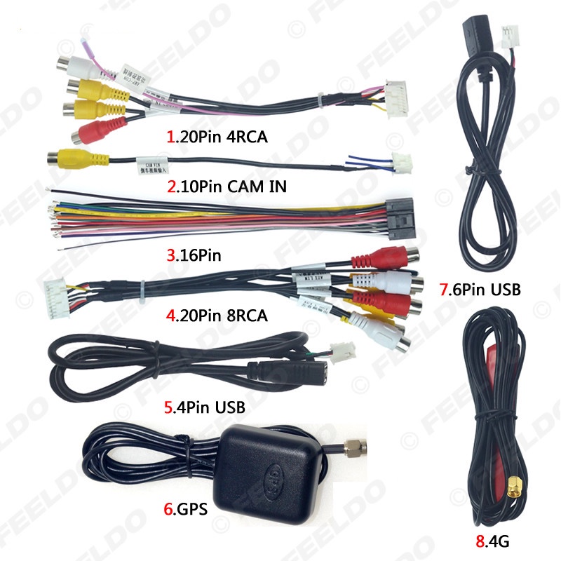 ชุดสายไฟสเตอริโอ สําหรับ XY AUTO Android Solution Interface RCA USB ...
