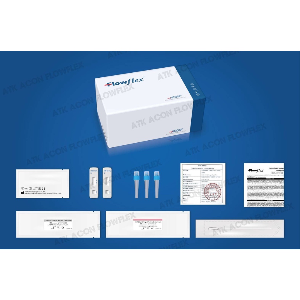 Flowflex แบบตรวจเฉพาะโควิด และแบบตรวจ3เชื้อ(โควิด,ไข้หวัดใหญ่สายพันธุ์A ...