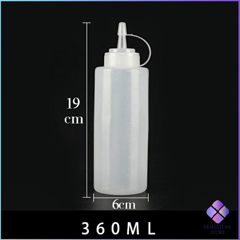 Mahathai ขวดบีบซอส สำหรับน้ำเชื่อม มายองเนส นม มีฝาปิด 240/360/450/500/680/800/1000ml | Shopee ...