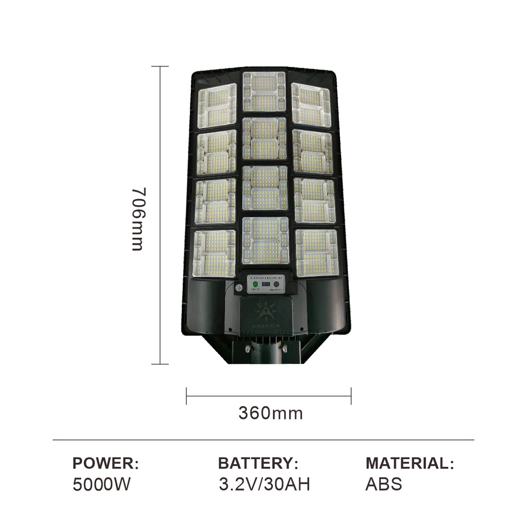 ไฟโซล่าเซลล์Solar Light LED 2800W3800w 5000wมีรีโมทโคมไฟถนนสว่างถึงเช้า ...