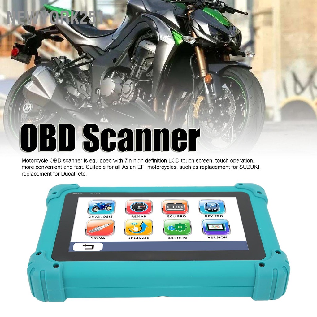 Newyork251 for MST 3000PRO Motorcycle OBD Scanner Fault Code Reader ...