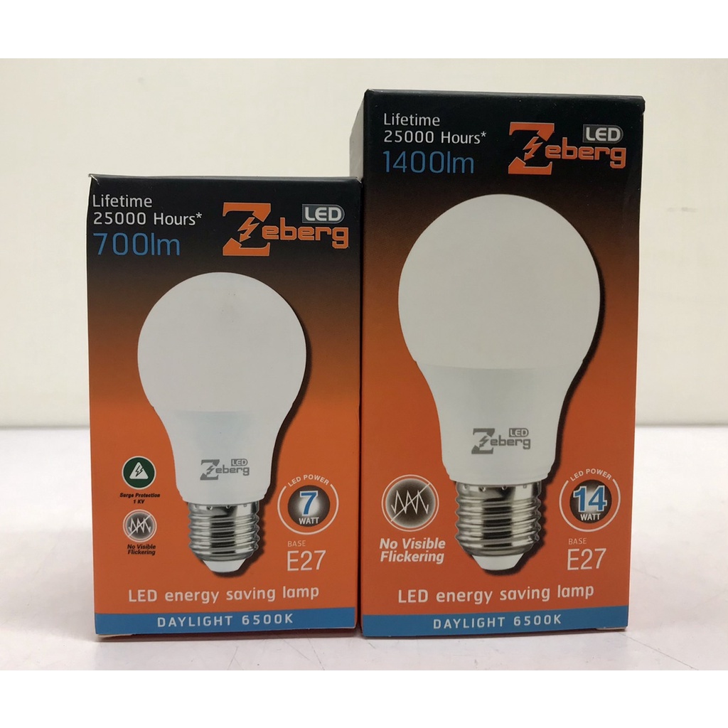 Zeberg หลอดประหยัดไฟ LED BULB 9W 14W ขั้ว E27 แสงคูลไวท์ สบายตา ...