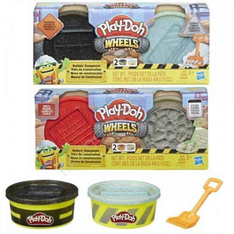 PLAY DOH Wheels Brick & Stone, Cement & Pavement Buildin' Compound 2 ...