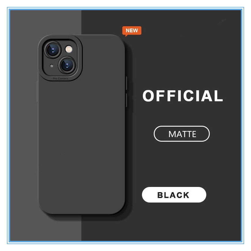 เคสโทรศัพท์มือถือซิลิโคน ป้องกันเลนส์ สีดํา สําหรับ IPhone 13 14 Pro Max 12 11 X XS Max XR 7 8 ...