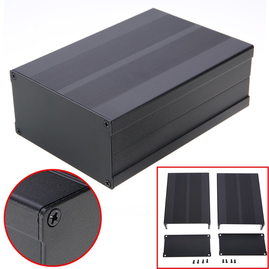 1pc Black Aluminum Enclosure Case Electronic Project Circuit Board PCB ...