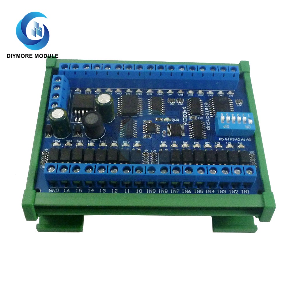 DC 12V 24V 16 Input 16 Output RS485 Remote Control Switch PLC IO ...