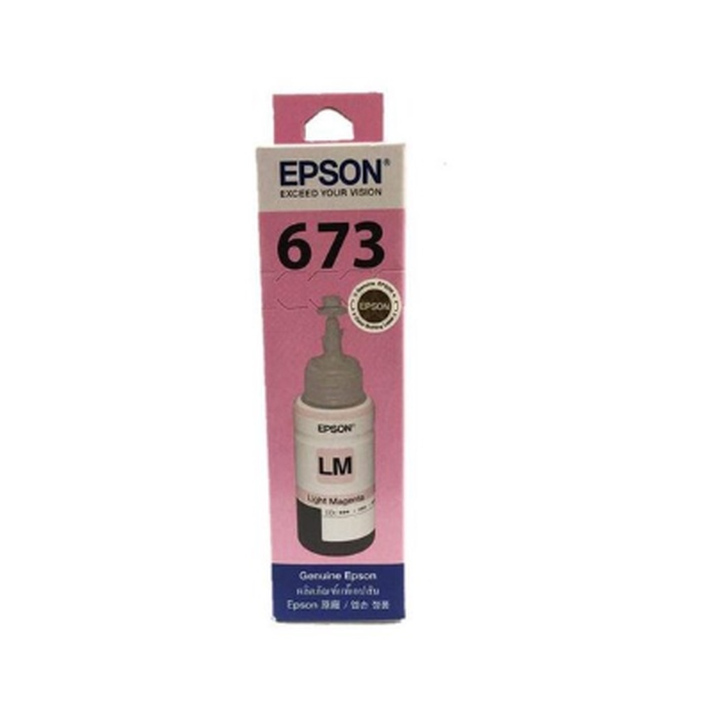 Epson 673 LM น้ำหมึกเติมแบบขวด สีม่วงแดงอ่อน ของแท้ 70ml (T673600 ...