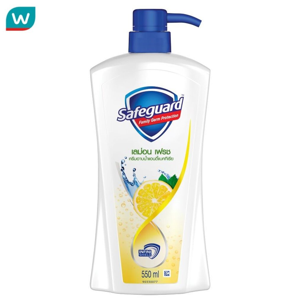 Safeguard เซฟการ์ด บอดี้ วอช เลม่อน เฟรช 550 มล. ครีมอาบน้ำ แอนตี้ ...