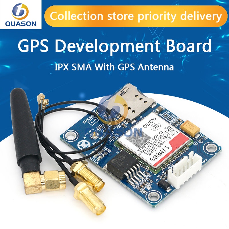 SIM808 Module GSM GPRS GPS Development Board IPX SMA with GPS Antenna ...