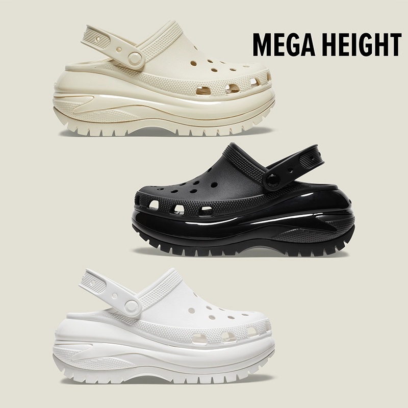 croc mega crush clog รองเท้า croc หัวโต แปรงไม้กางเขน แบบคลาสสิก|207988 ...