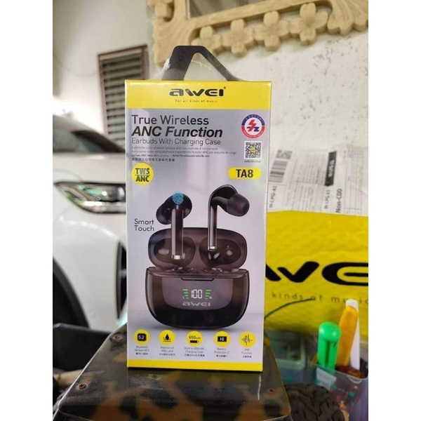 หูฟังบลูทูธ Awei TA8 ระบบตัดเสียงรบกวน ANC | Shopee Thailand