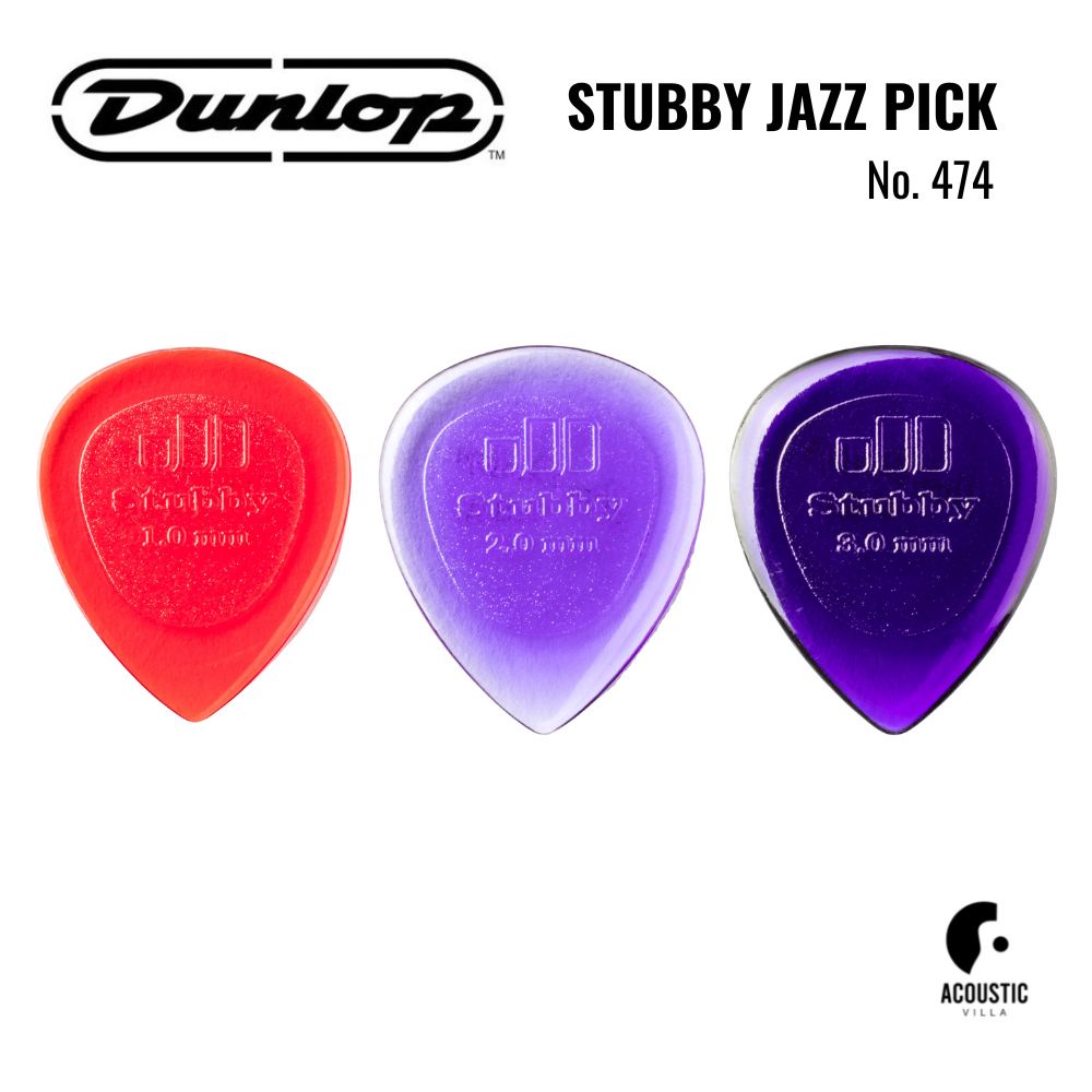 ปิ๊กกีตาร์ Dunlop Stubby Jazz Pick (474) | Shopee Thailand