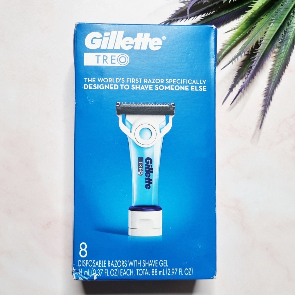 [Gillette®] TREO Caregiver Razor 8 Disposable Razors with Shave Gel 88 ...