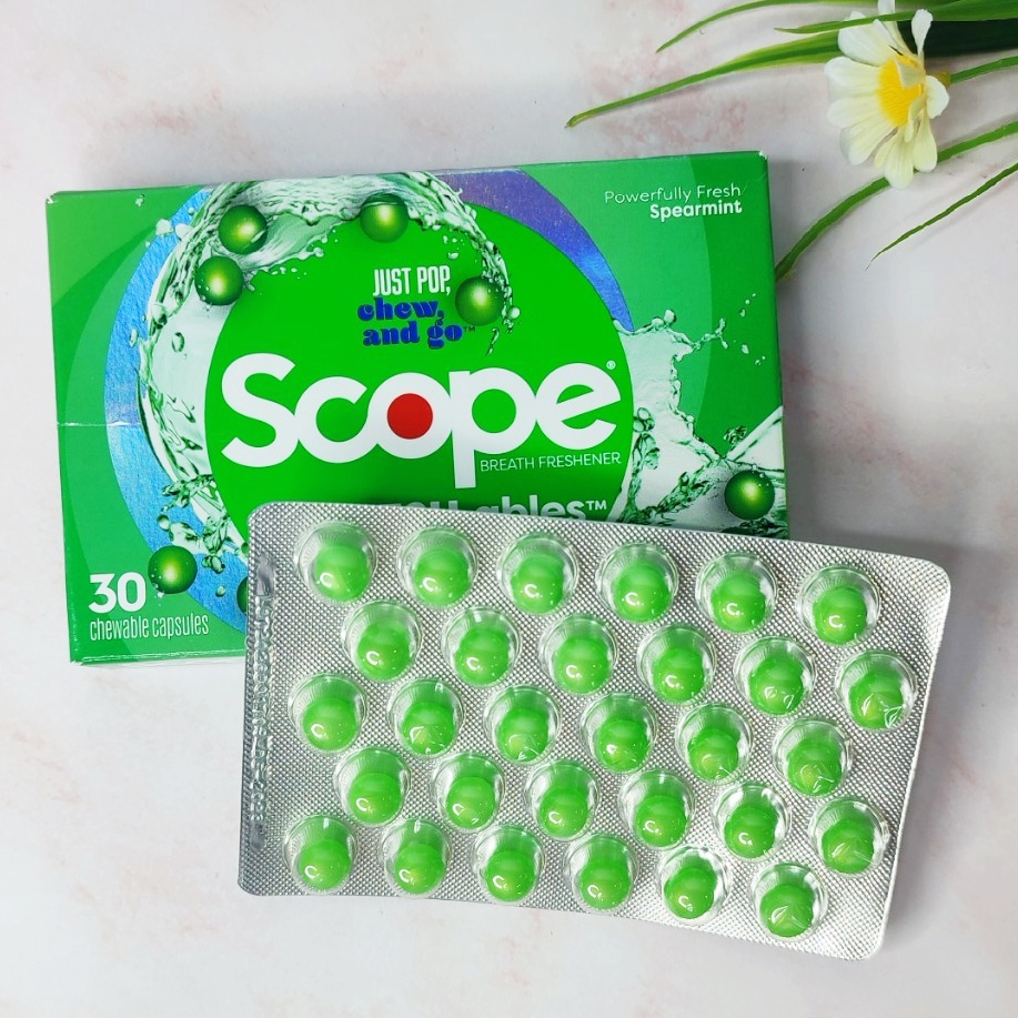 [Scope®] Breath Refreshable Chew and Go, Spearmint 30 Count น้ำยาบ้วน ...