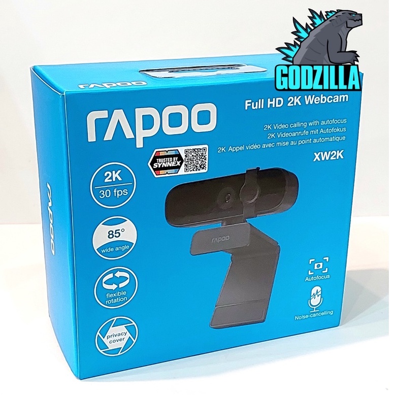 RAPOO XW2K Web Camera FHD กล้องวีดีโอความละเอียด 4MP (QCAM-XW2K) BLACK | Shopee Thailand