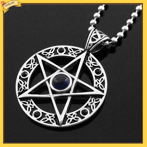 【Athena】Unisex Vintage Hollow Pentacle Pentagram Star Circle Zinc ...