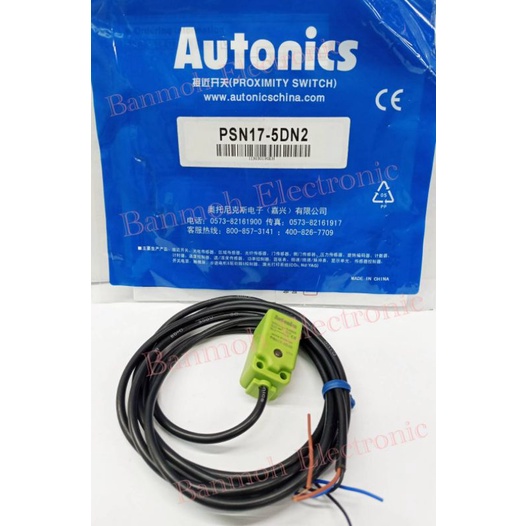 PSN17-5DN2 NPN NC ระยะจับ5MM ไฟ 12-24VDC 3สาย Autonics ประเทศไทย รุ่น PSN17-5DN2 Inductive ...