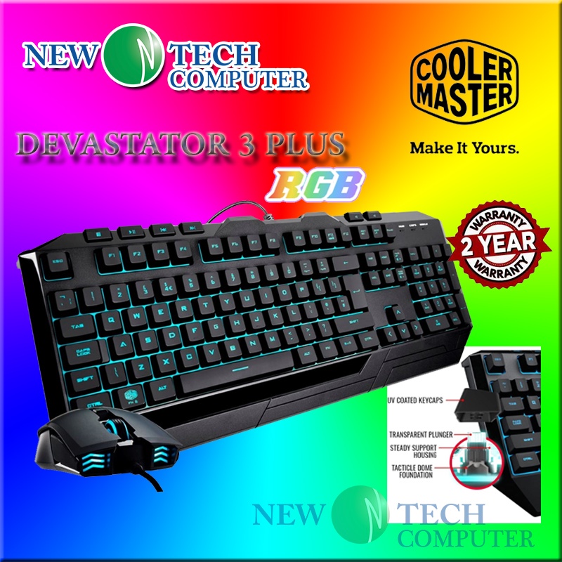 Cooler Master DEVASTATOR 3 PLUS COMBO GAMING KEYBOARD & MOUSE | Shopee ...