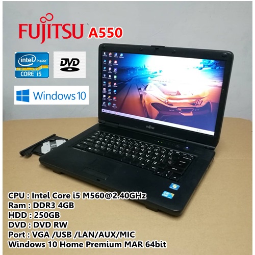 โน๊ตบุ๊คมือสอง Notebook Fujitsu Core i3 M350(2.27GHz)RAM 4GB / HDD ...
