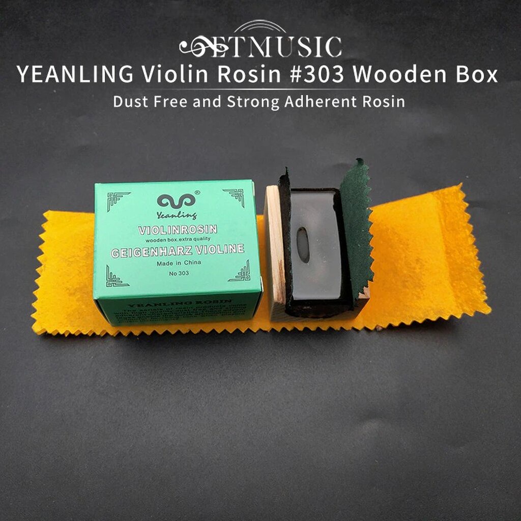 (1อัน/New รุ่นใหม่) ยางสนไวโอลิน YEANLING Violin Rosin #303 ยางสน เชลโล่ บรรจุในกล่องไม้ Rosin ...