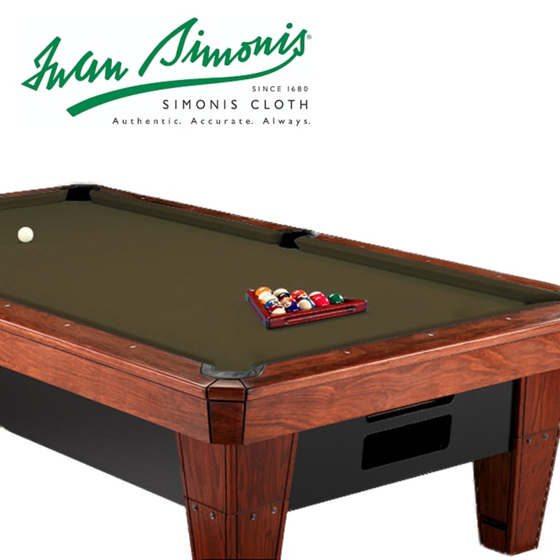 Simonis ผ้าสักหลาดแพ็คสำหรับ 8 ฟุต - สีโอลีฟกรีน 860 Pool Cloth 8ft ...