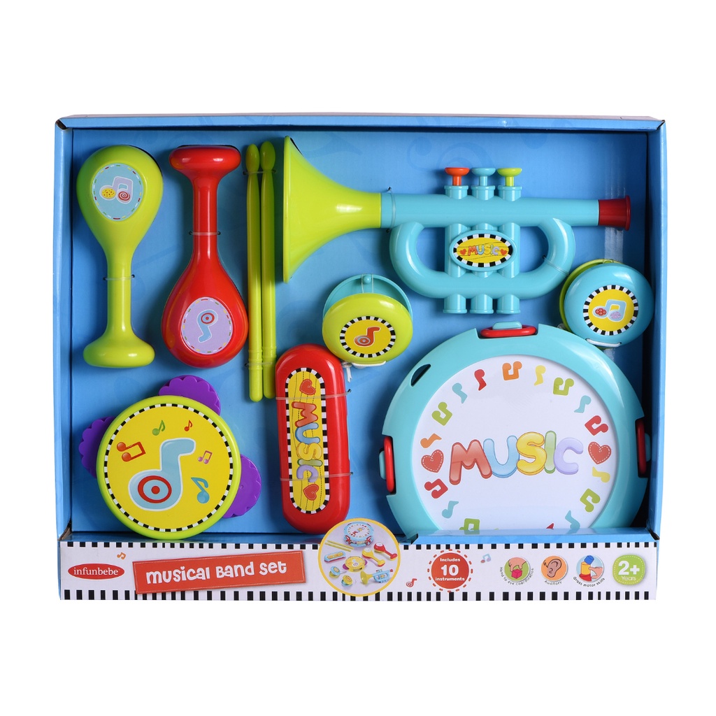 Wel-B x Infunbebe Musical Band Set (10 piece) (ชุดเครื่องดนตรีของเล่น ...