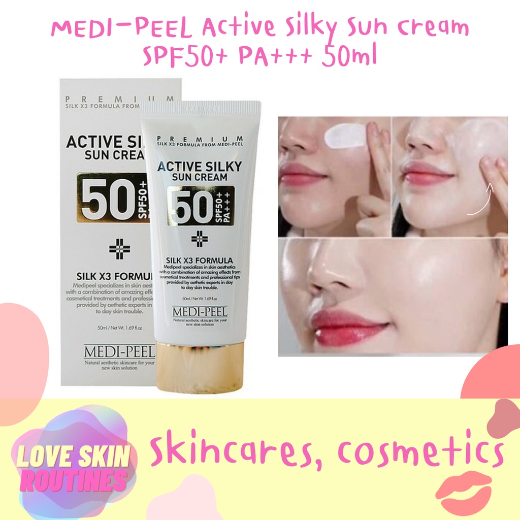 MEDI-PEEL Active Silky Sun Cream SPF50+ PA+++ 50ml | Shopee Thailand