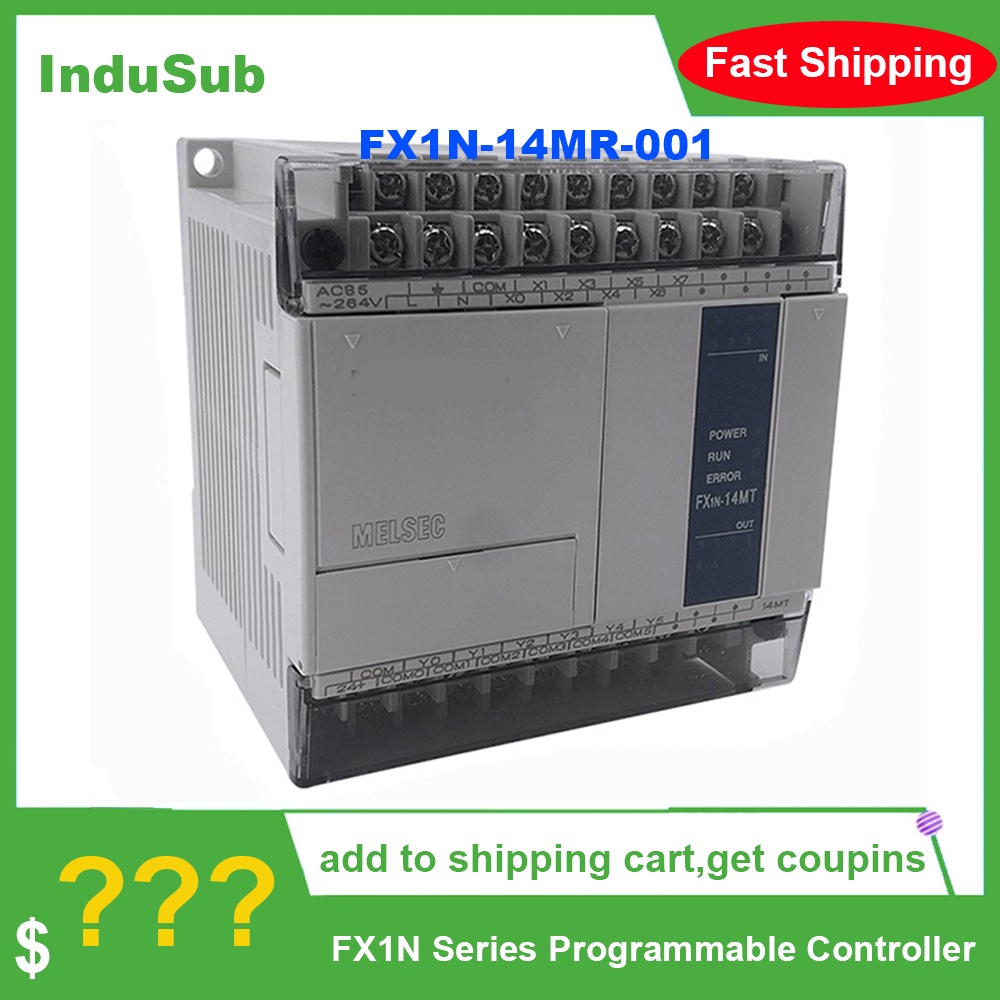 YY FX1N-14MR-001 FX1N Series ตัวควบคุมที่ตั้งโปรแกรมได้ FX1N-14MR PLC หน่วยหลัก FX1N-14MR001 ...
