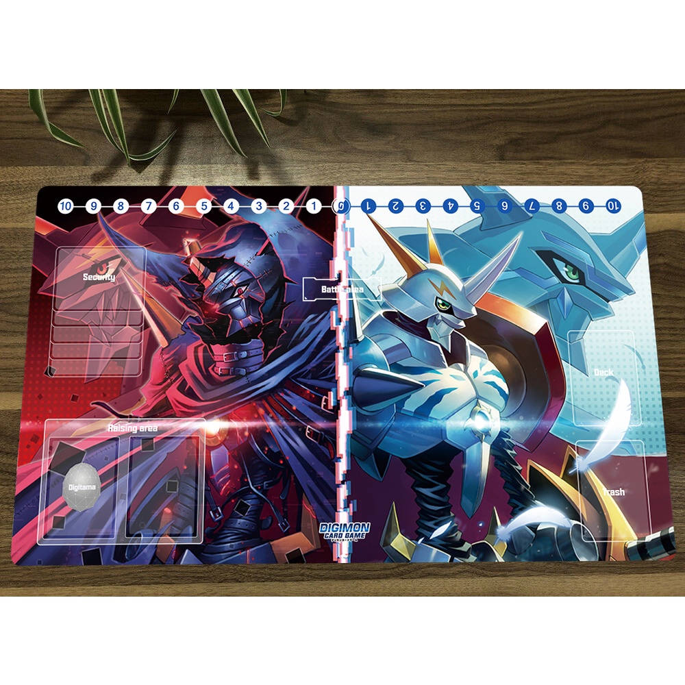 แผ่นรองเมาส์เล่นเกม Digimon Duel Playmat Omnimon Trading Card Game Mat ...