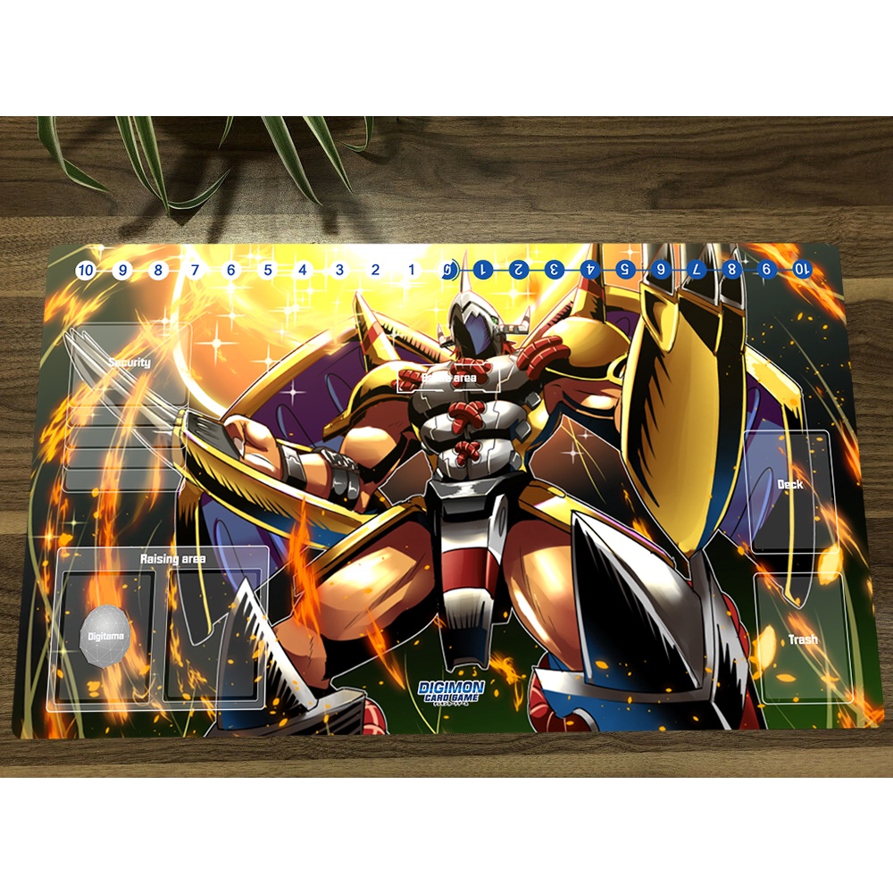 แผ่นรองเมาส์ กันลื่น ลายการ์ตูนอนิเมะ Digimon Playmat Wargreymon DTCG CCG TCG สําหรับเล่นเกม ...