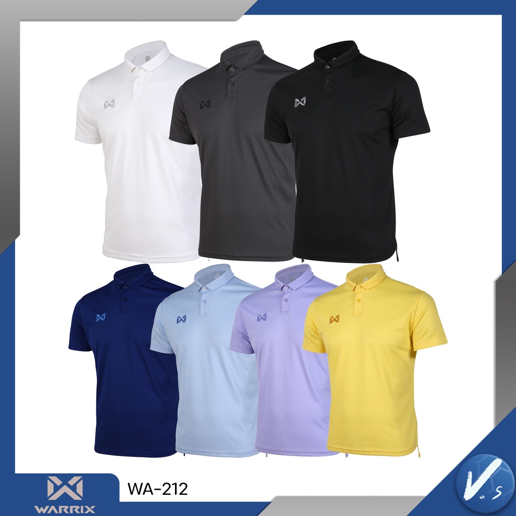 เสื้อโปโล WARRIX เนื้อผ้า Polyester 100% รุ่น WA-212 | Shopee Thailand