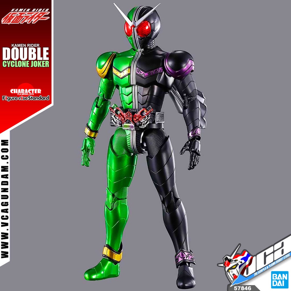 ⭐️ BANDAI FIGURE-RISE STANDARD KAMEN RIDER DOUBLE CYCLONE JOKER FIGURE ...