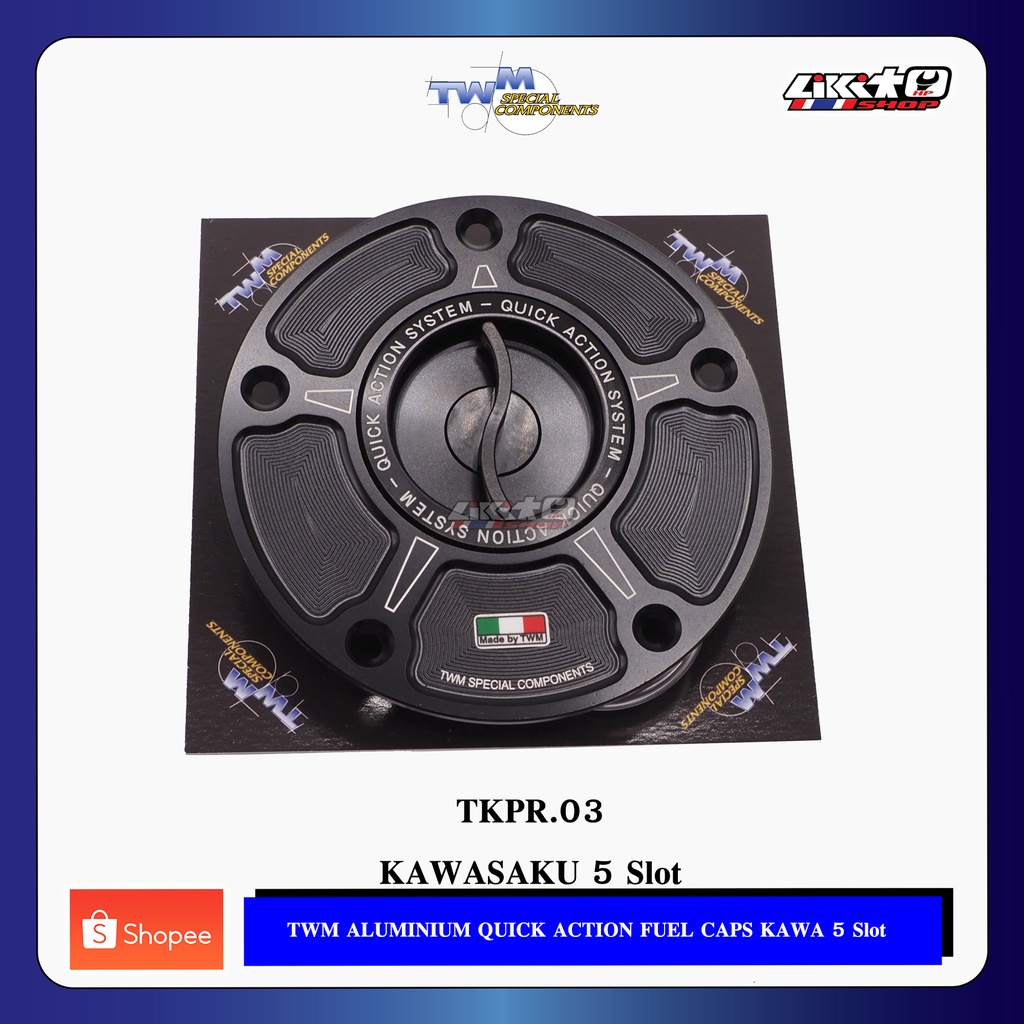 TWM QUICK ACTION FUEL CAP ฝาถังน้ำมันแต่ง สำหรับ KAWASAKI 5รู - TKPR.03 ...