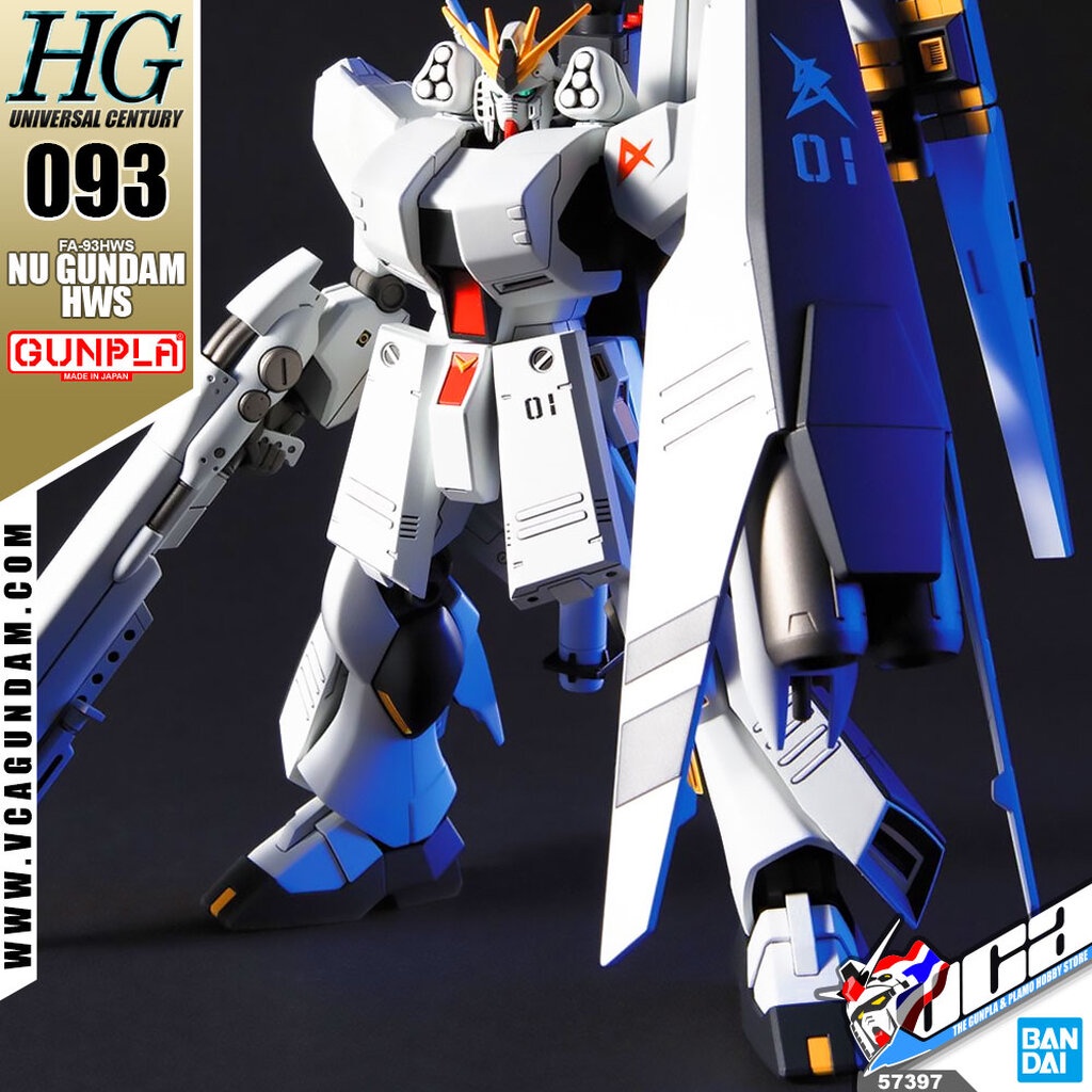 ⭐️ BANDAI GUNPLA HIGH GRADE UNIVERSAL CENTURY HGUC HG 1/144 FA-93HWS NU GUNDAM HWS ประกอบ หุ่น ...