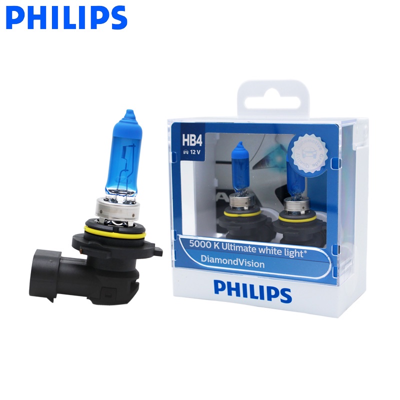 Philips 9006 HB4 12V 55W Diamond Vision 5000K Xenon White Car Halogen ...