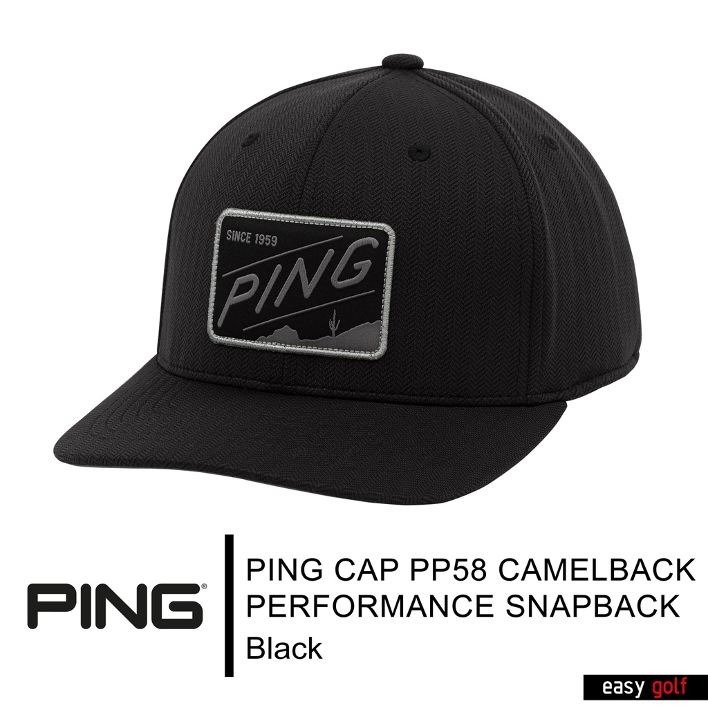 PING CAP PP58 CAMELBACK PERFORMANCE SNAPBACK LIMITED PING CAP MEN หมวกกอล์ฟ หมวกกีฬาผู้ชาย ...