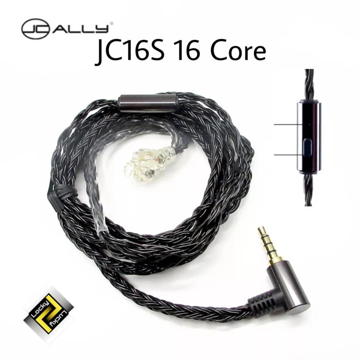 Jcally JC16S 16 Core 2 Pin สายอัพเกรดไมโครโฟนหูฟัง 0.78 0.75 QDC Pin KZ ...