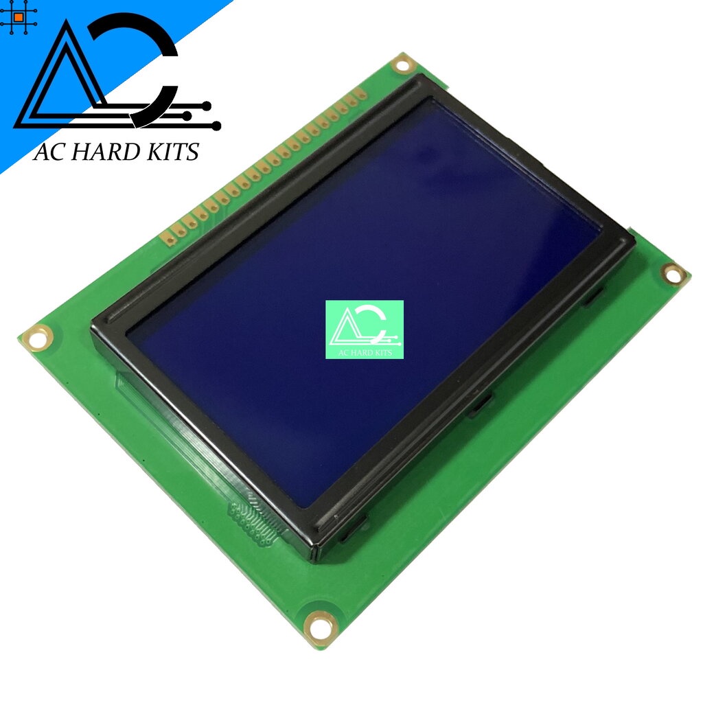 128x64 Dots Graphic Blue Color with Backlight LCD 12864 Display Module ...