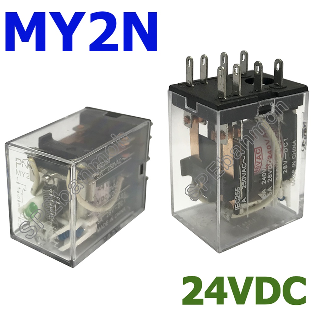 MY2N-24DC รีเล์ย์ MY2 (MY2 Relay) 24VDC 5A 250VAC 5A 28VDC | Shopee ...