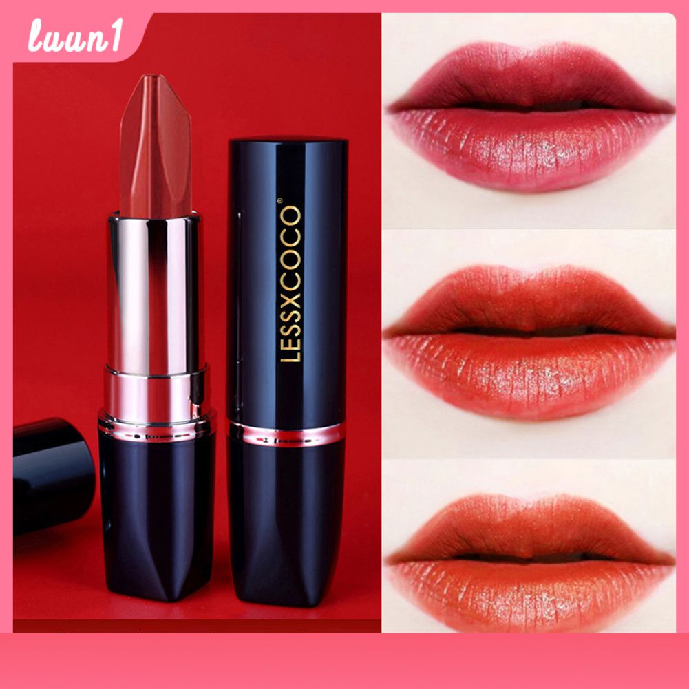 Lessxcoco ลิปสติกสีส้มอิฐ แดงตุ่น แดงกำมะหยี่ ลิป3สี ติดทนกันน้ำไม่ติด ...