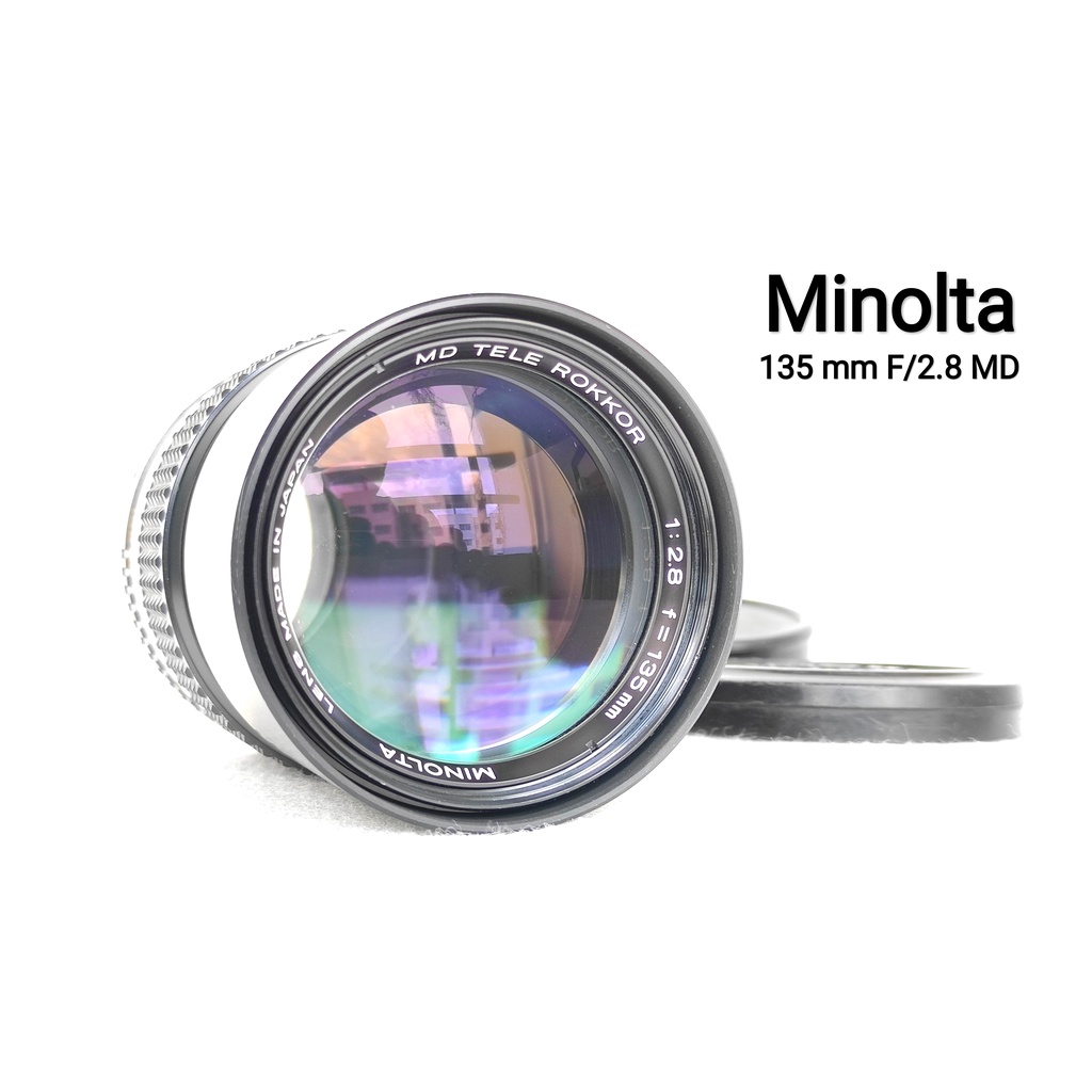เลนส์มือหมุน ยี่ห้อ Minolta Rokkor MD 135 mm F2.8 Tele ฝาครบMD MOUNT SN ...