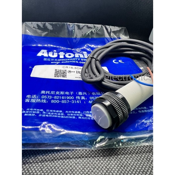 เซ็นเซอร์ CR18-8DN Autonics Capacitive Proximity sensor Size M18 3สาย ชนิดNPN-NO ไฟเลี้ยง12 ...