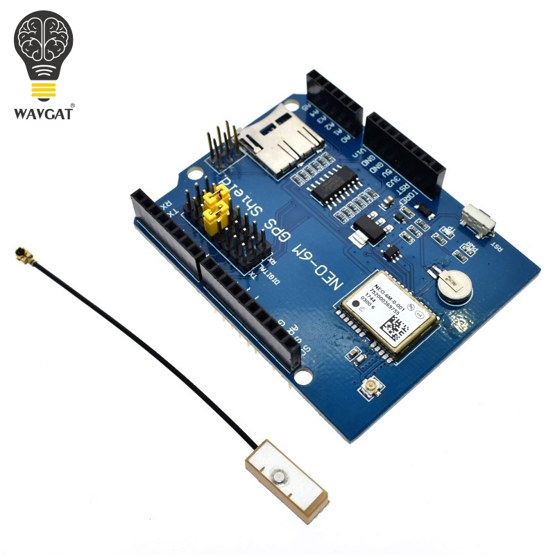 WAVGAT NEO-6M GPS Logger Shield Expansion Board Module Shield SPI UART w/ SD Card Slot for ...