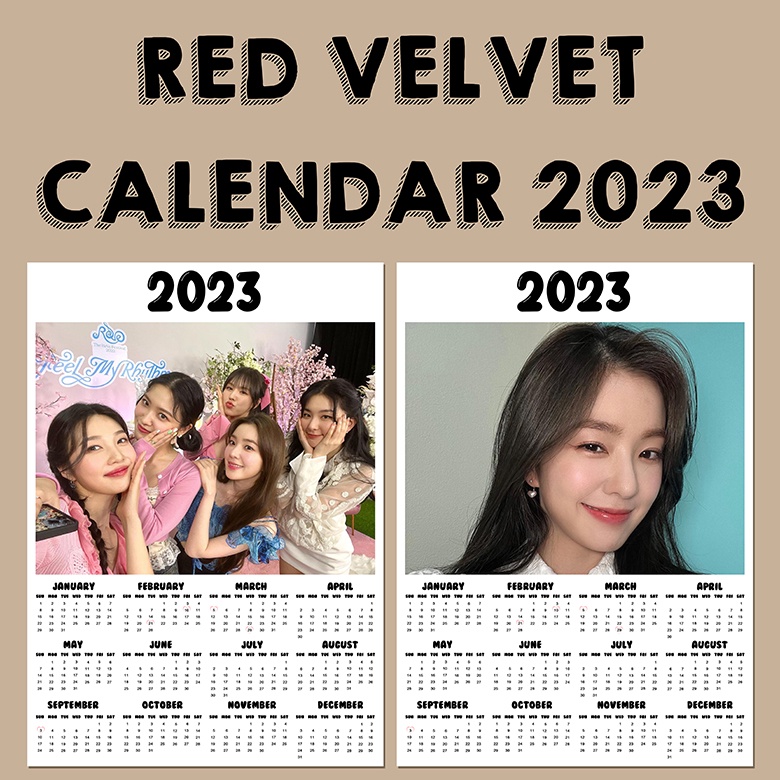 พร้อมส่ง ปฏิทิน RED VELVET 2566 2023 ขนาด A3 A4 ส่งรูปมาทำได้น้าา | Shopee Thailand